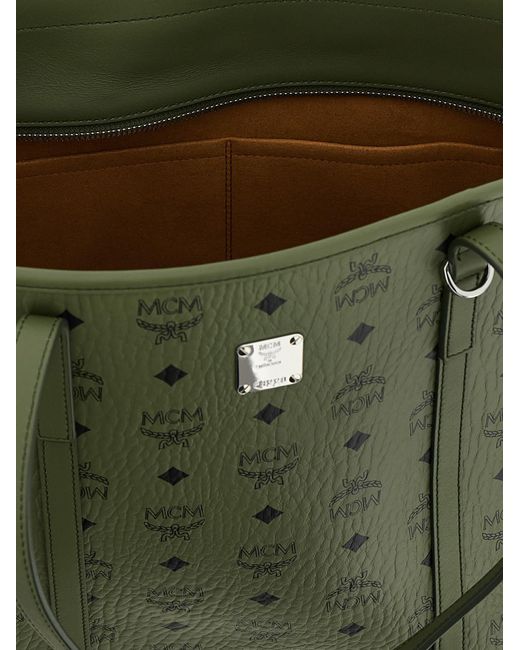 MCM Medium Toni Shopping Bag in Green | Lyst UK
