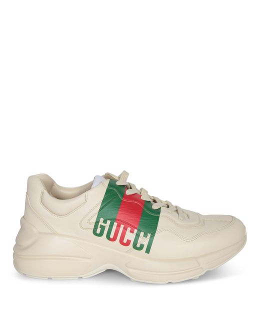 Gucci Rhyton Ivory Sneakers in Pink for Men | Lyst UK