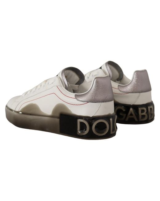 Dolce & Gabbana Elegant Leather Sneakers in Black | Lyst UK