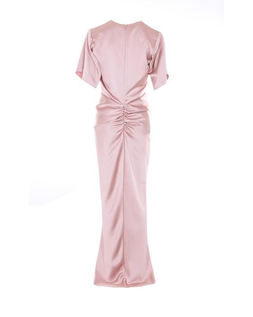 ANDAMANE Iris Long Dress in Pink | Lyst UK