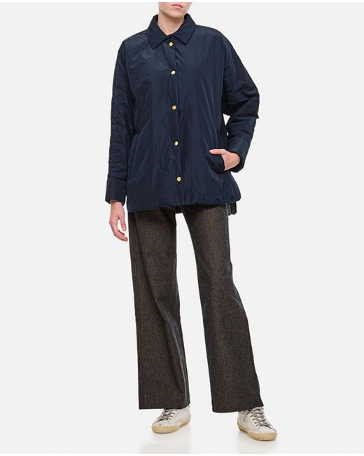 Max Mara Greenca Down Jacket in Blue | Lyst