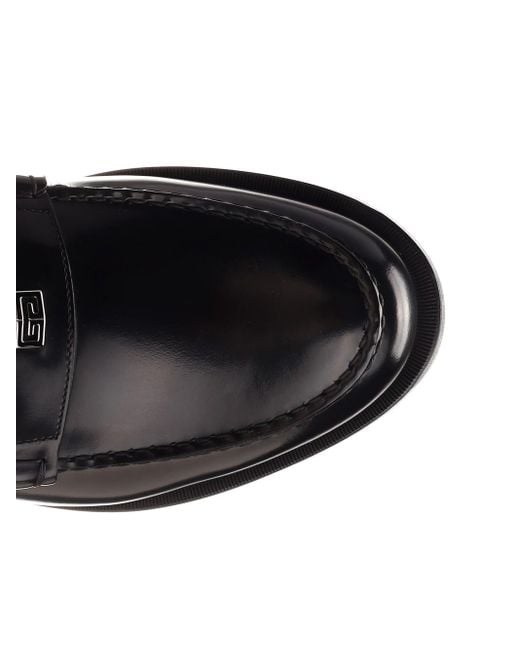 Givenchy Brushed Leather Slip-On Loafers in Black for Men | Lyst
