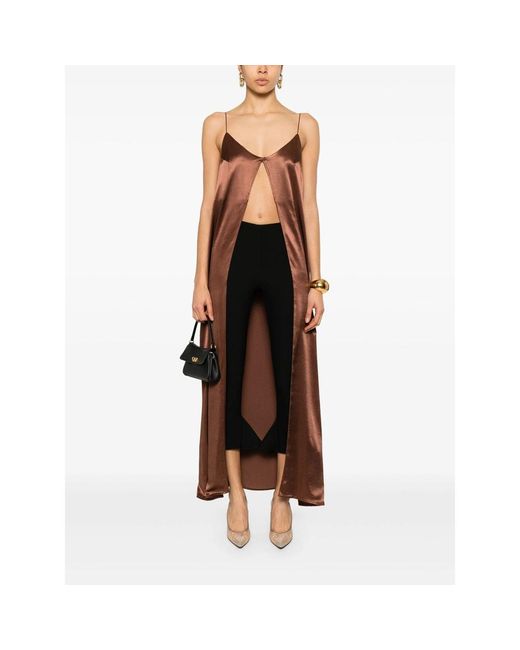 THE NINA STUDIO Waistcoat in Brown | Lyst UK