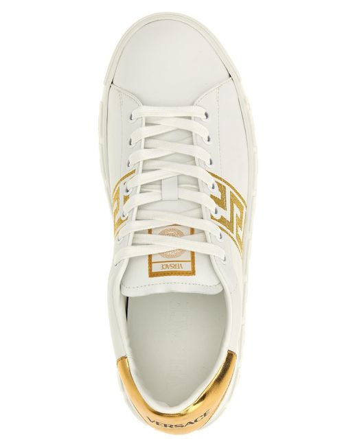 Versace Greca Sneakers in Metallic for Men | Lyst