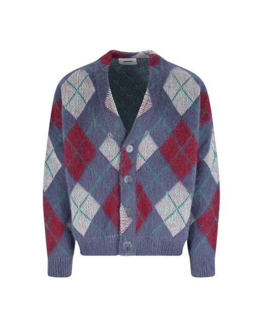 Bonsai Diamond-Shaped Cardigan in Blue for Men | Lyst UK