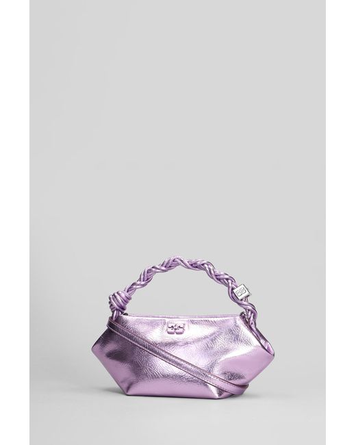 Ganni Bou Bag Mini Metal Hand Bag in Pink | Lyst