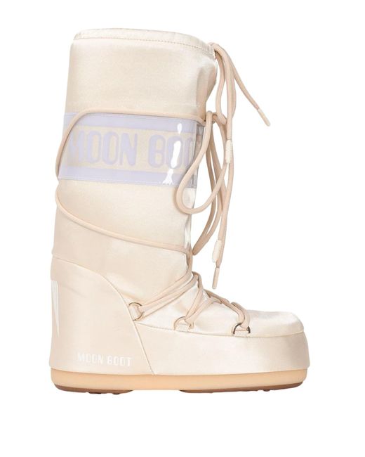 Moon Boot Icon Pearly Boot in Natural | Lyst UK