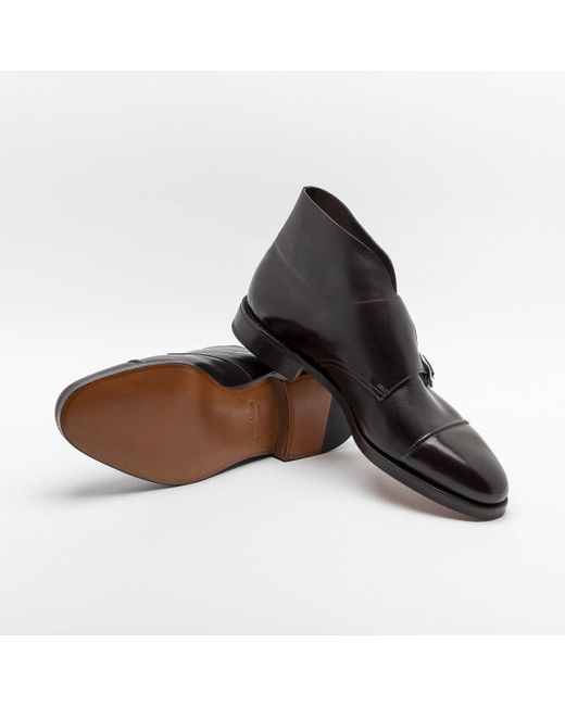 John Lobb William Ii Misty Dark Calf Monk Strap Boot in Black for Men ...