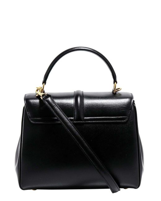 Celine Small 16 Foldover Top Tote Bag in Black | Lyst