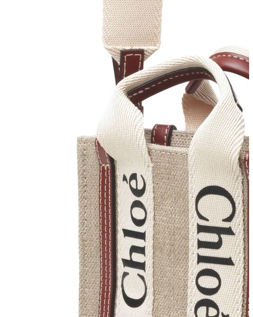 Chloé Tote Bag Mini North South in Metallic | Lyst