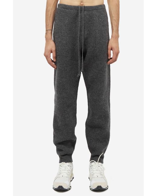 AURALEE Milled French Merino Pants in Black for Men | Lyst