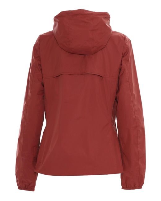 K-Way Lily Plus.2 Double Short Down Jacket in Red | Lyst