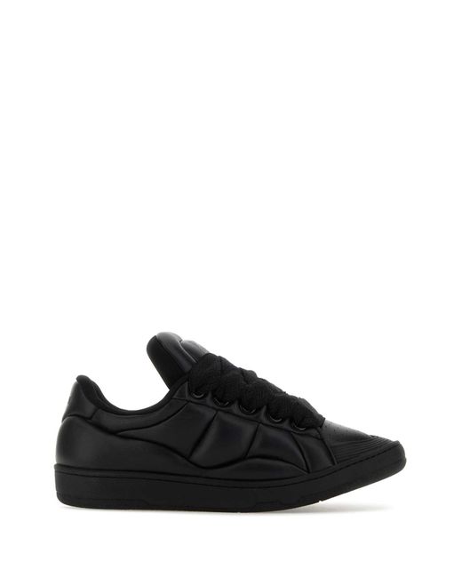 Lanvin Leather Curb Xl Sneakers in Black for Men | Lyst