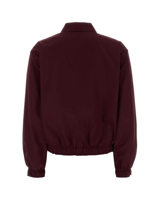 Prada Grape Poplin Jacket in Red | Lyst UK