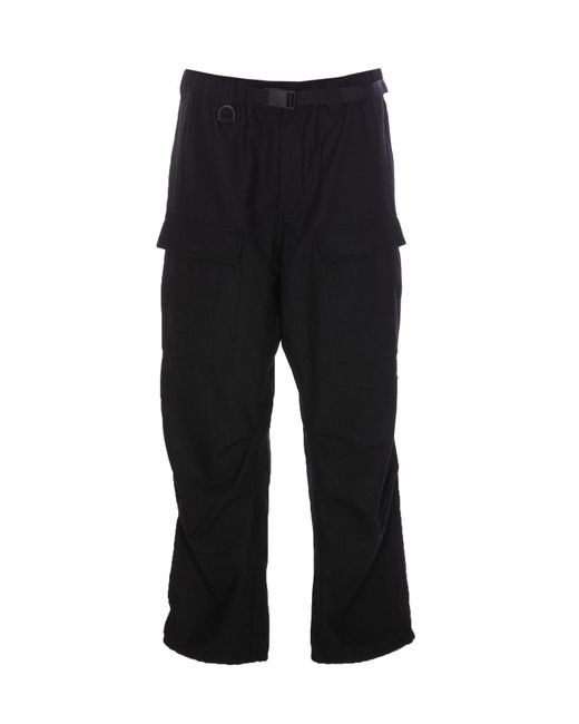 Y-3 Flannel Cargo Pants in Black for Men | Lyst