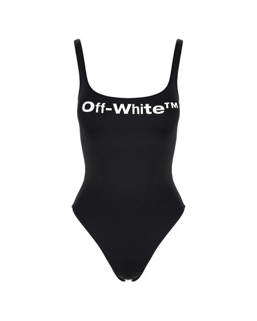 Off White C O Virgil Abloh Synthetic One Piece Swimsuit With White Logo