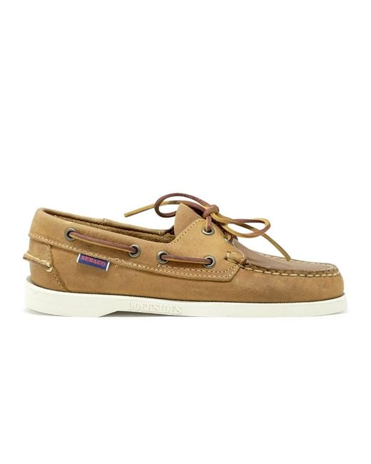 Sebago Portland Nubuck Loafers in White | Lyst