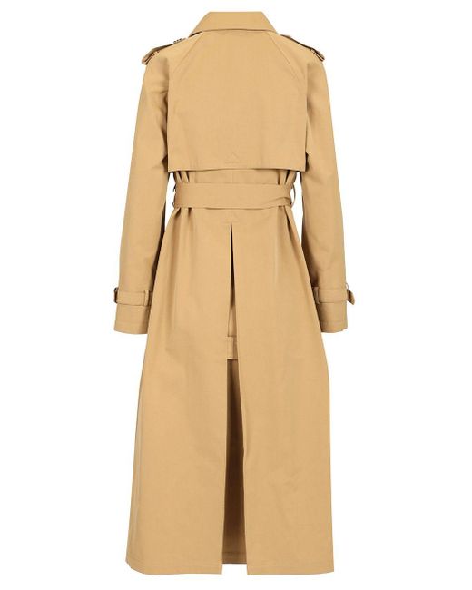 Sealup Athena Long Trench Coat in Natural | Lyst