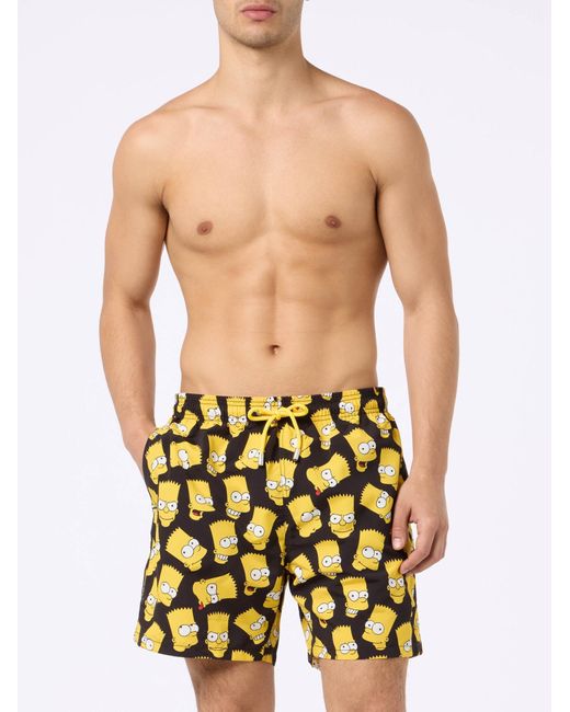 Mc2 Saint Barth Mid-Length Gustavia Swim-Shorts With Bart Simpson Print ...