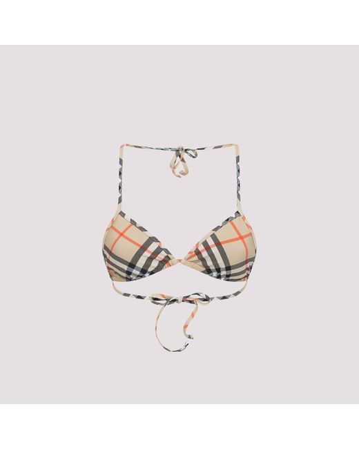 Burberry Top Check Bikini in Metallic | Lyst UK