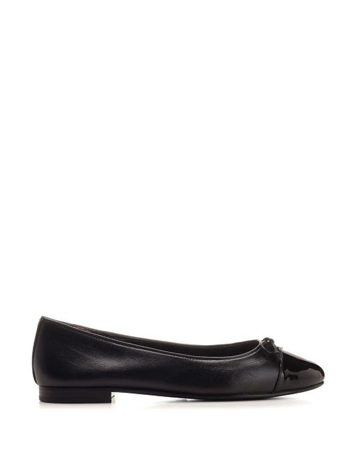 Tory Burch Pointed Ballerina in Black | Lyst