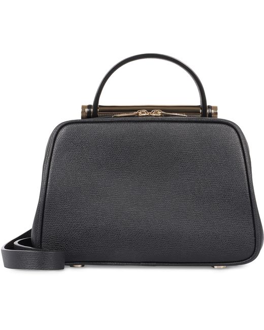 Valextra Leather Handbag in Black | Lyst UK