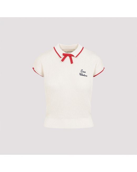 Valentino Cotton Sweater in Pink | Lyst UK