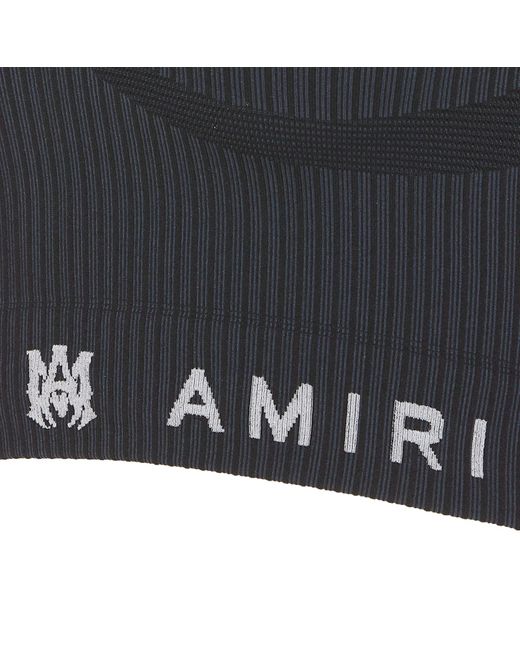 Amiri Ma Ribbed Seamless Top in Blue | Lyst
