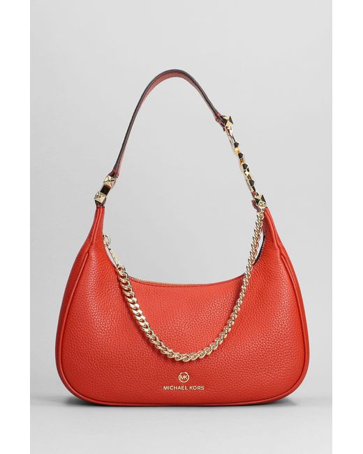Michael Kors Piper Shoulder Bag In Red Leather | Lyst Michael Kors Piper Shoulder Bag In Red Leather | Lyst