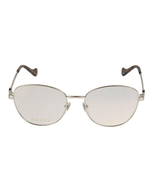 Gucci Logo Lens Round Frame | Lyst