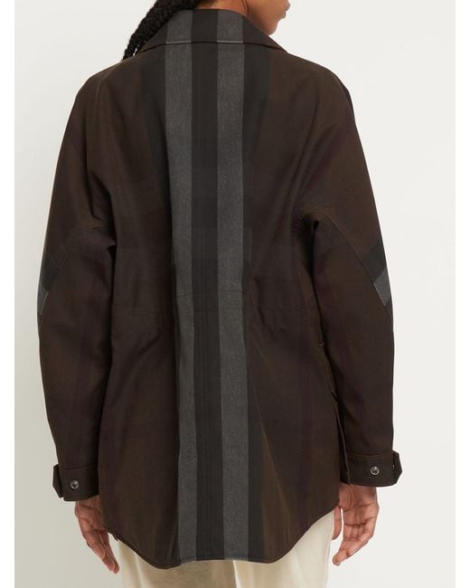 Burberry Elegant Double-Tone Dark Jacket in Black | Lyst UK