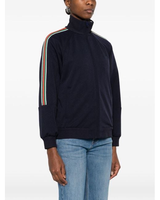 Gucci Web Detail Zipped Tracksuit in Blue | Lyst UK