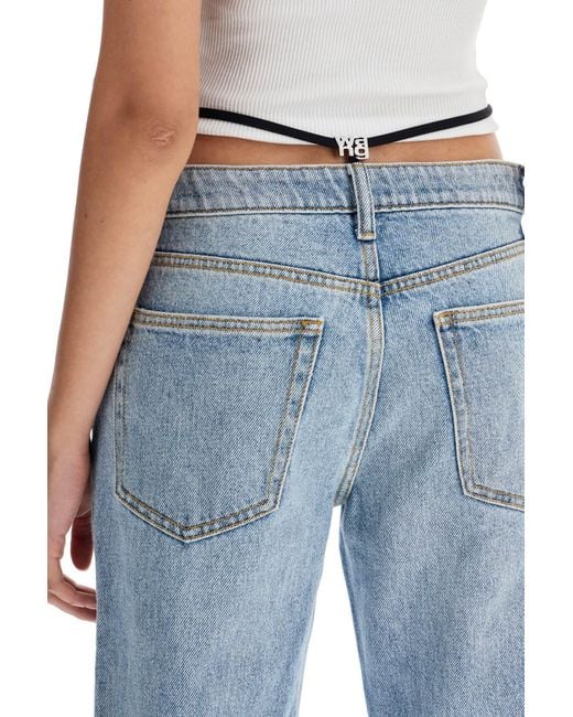 Alexander Wang Straight Jeans With Integrated Thong in Blue | Lyst