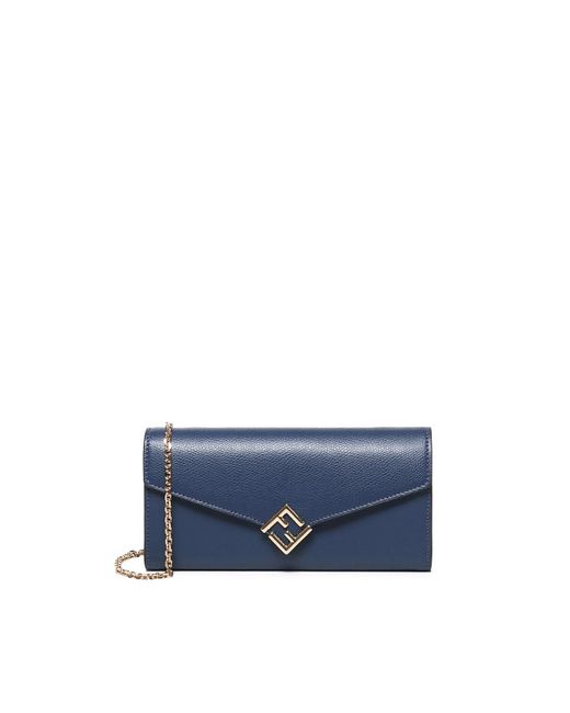 Fendi Continent Wallet in Blue | Lyst