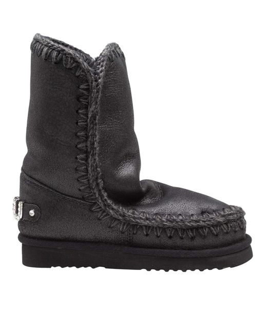 Mou Eskimo 24 Leather Boot in Black | Lyst UK