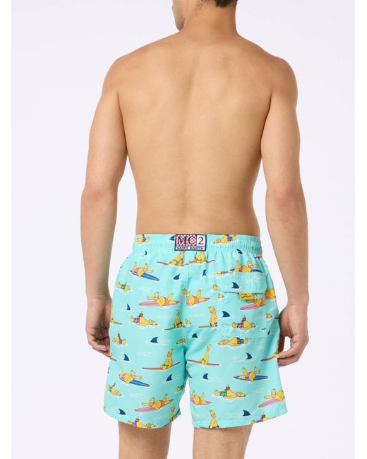 Mc2 Saint Barth Mid-Length Gustavia Swim-Shorts With Homer Simpson ...