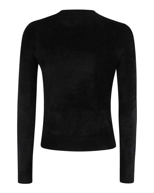 DIESEL Knit Sweater With Central D Logo in Black | Lyst UK