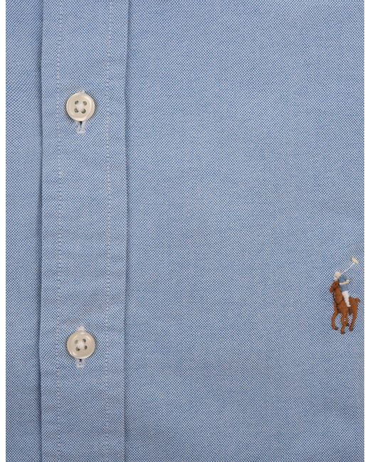 Ralph Lauren Light Slim Fit Shirt With Pony in Blue for Men | Lyst