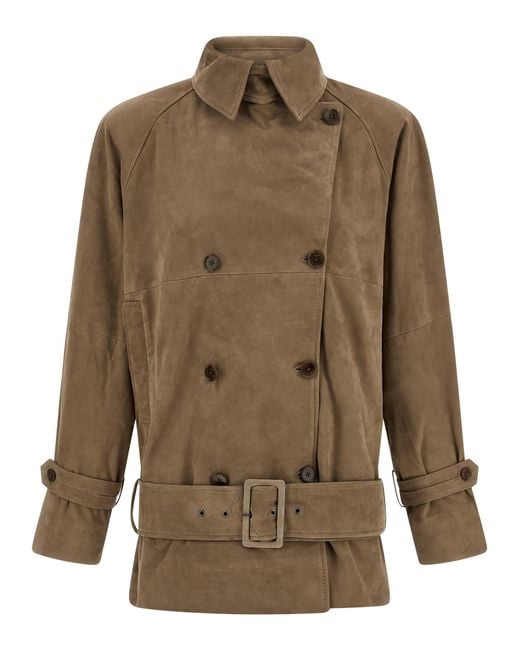 ROTATE BIRGER CHRISTENSEN Suede Jacket in Green | Lyst UK