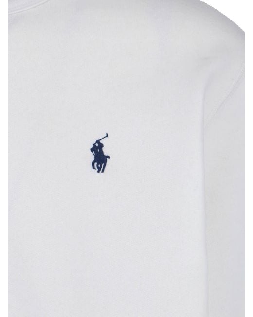 Polo Ralph Lauren Logo Sweater in White for Men | Lyst UK