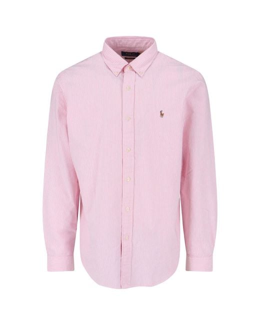 Polo Ralph Lauren Logo Shirt in Pink for Men | Lyst UK