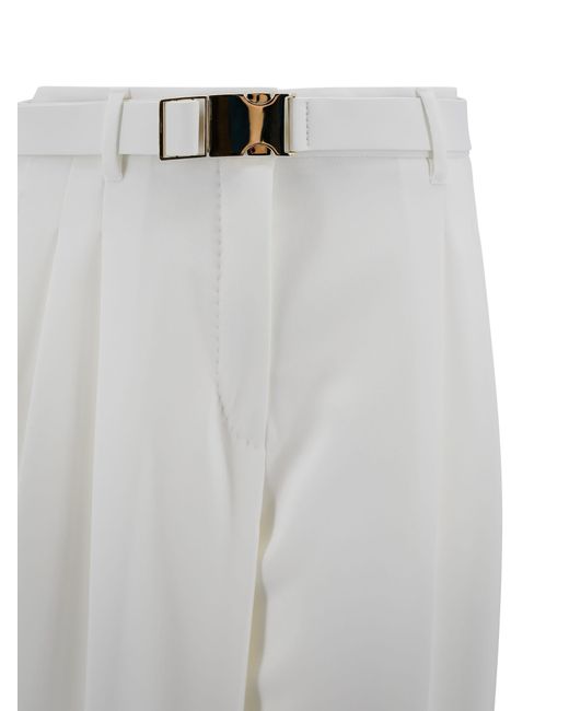 Max Mara Cady Long Pants in White | Lyst