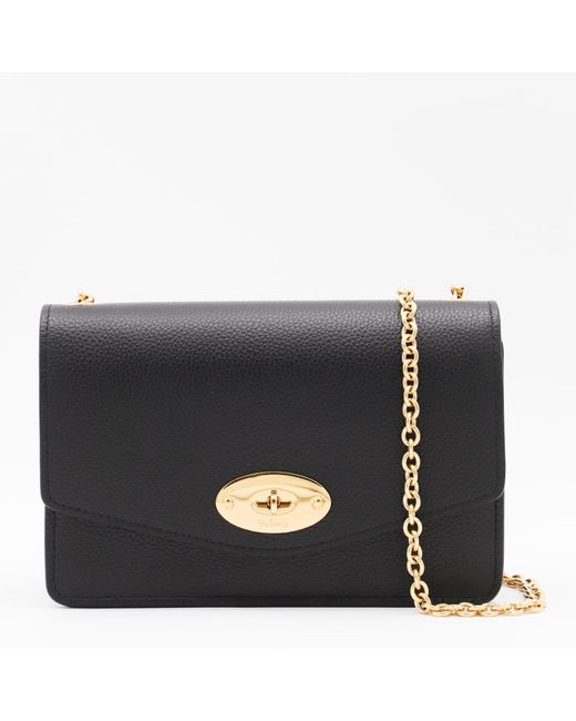 Mulberry Leather Small Darley Classic Grain Crossbody Bag in Black ...