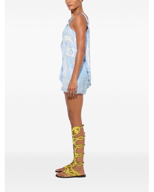 PUCCI Pucci Dresses Silk in Blue | Lyst UK