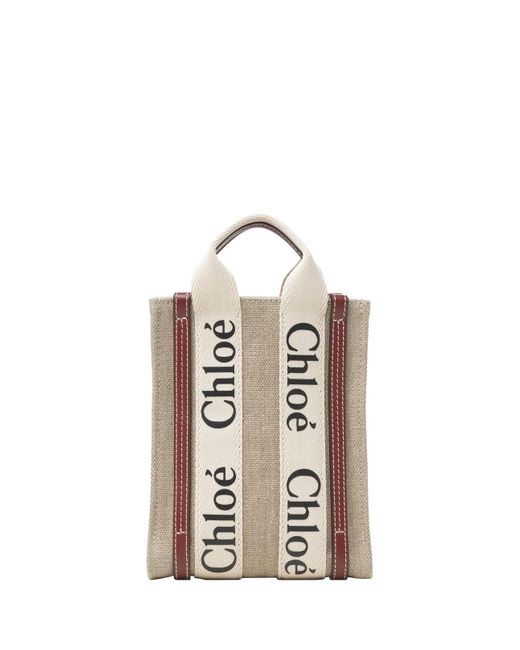 Chloé Tote Bag Mini North South in Metallic | Lyst