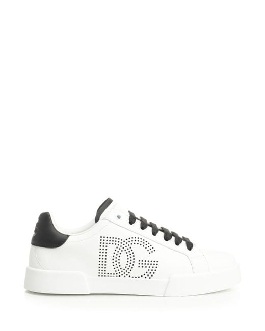 Dolce & Gabbana Portofino Sneaker in White for Men | Lyst UK