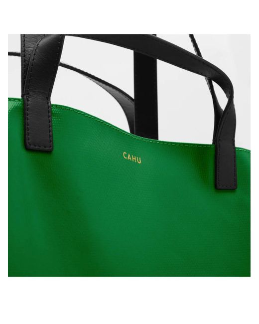 CAHU Medium Permanente Collection Le Pratique Tote Bag in Green | Lyst