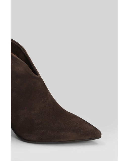 Julie Dee High Heels Ankle Boots in Brown | Lyst UK