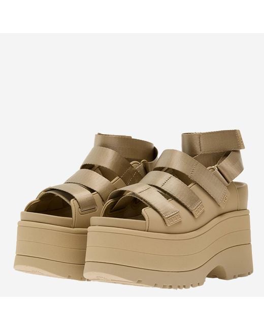 UGG Golden Rise Sandal in Natural | Lyst
