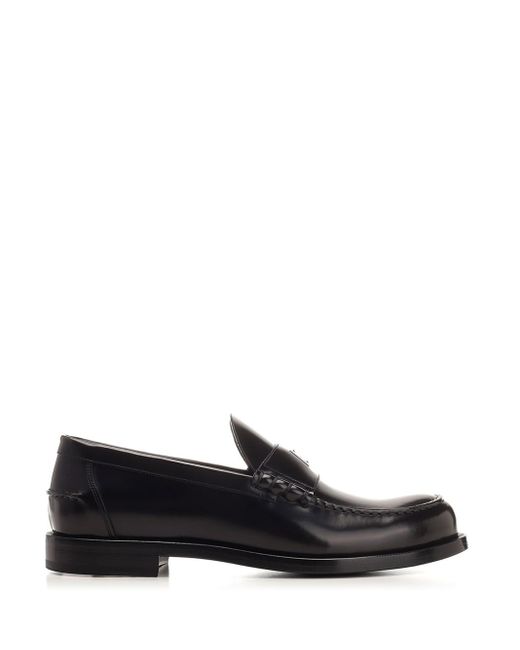 Givenchy Brushed Leather Slip-On Loafers in Black for Men | Lyst